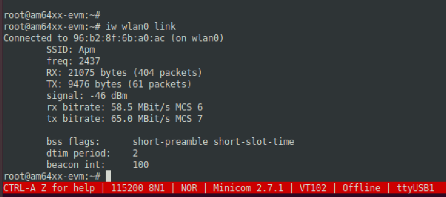 WiFi Out Of Box Demo - User Guide — Processor SDK AM64X Documentation